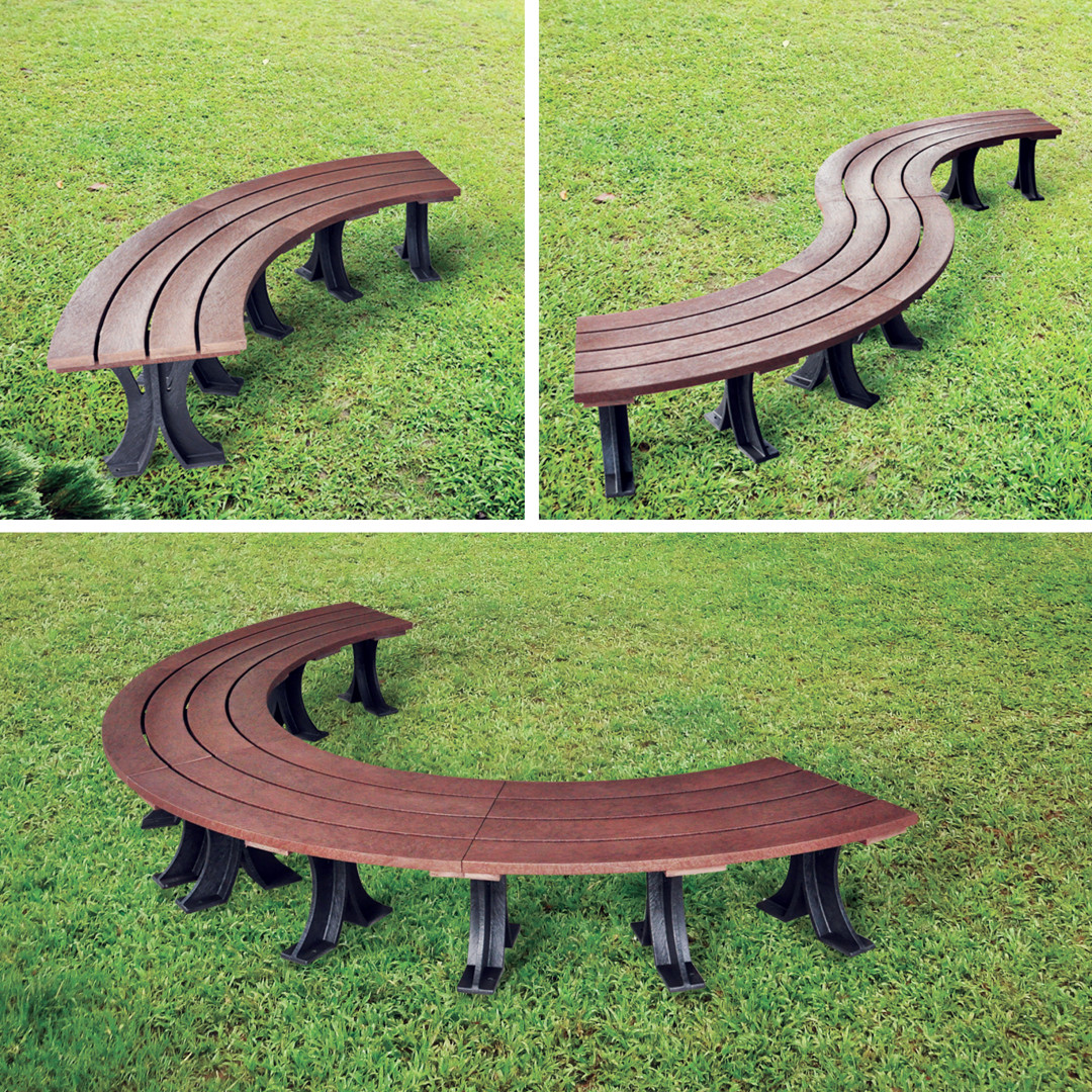All weather DIY curved bench - diyinternational